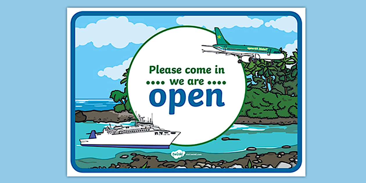 Editable Travel Agents Open Sign (teacher made) - Twinkl