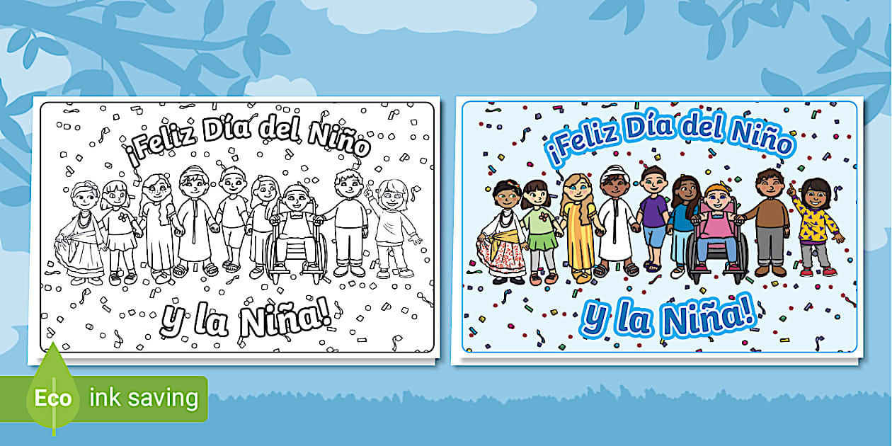 Tarjeta del Día del Niño y la Niña (teacher made)