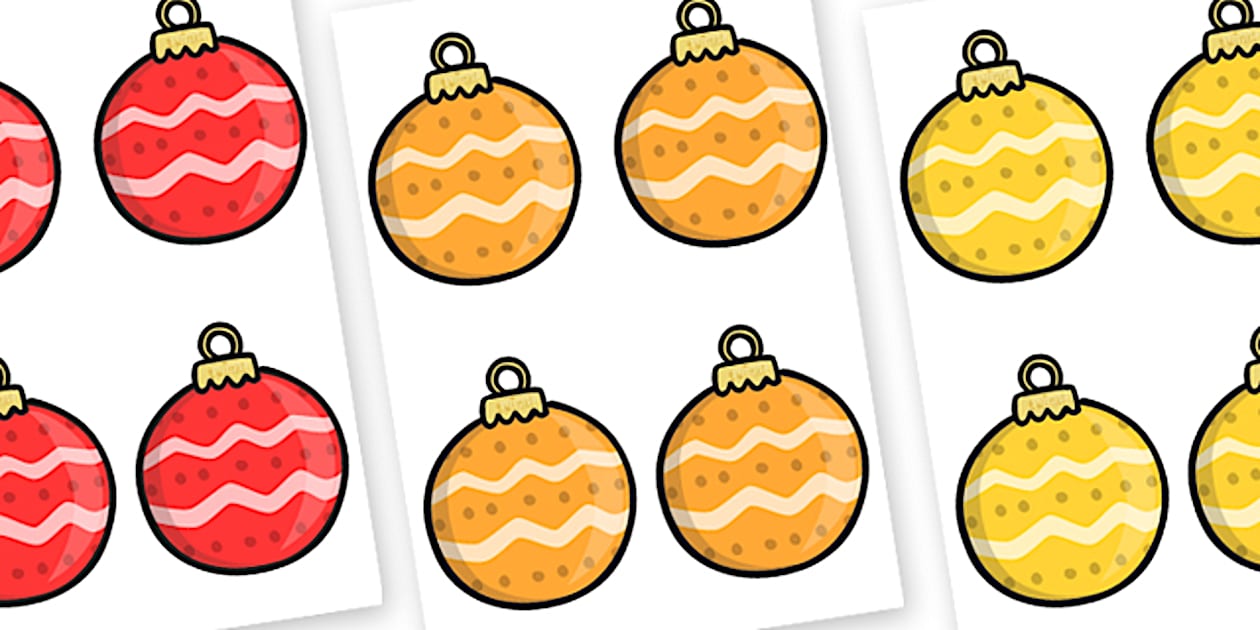 Christmas Baubles (Patterned) Editable (Teacher-Made)