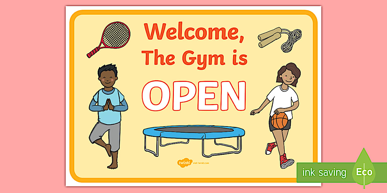 Gym Role Play Open Sign (Teacher-Made) - Twinkl