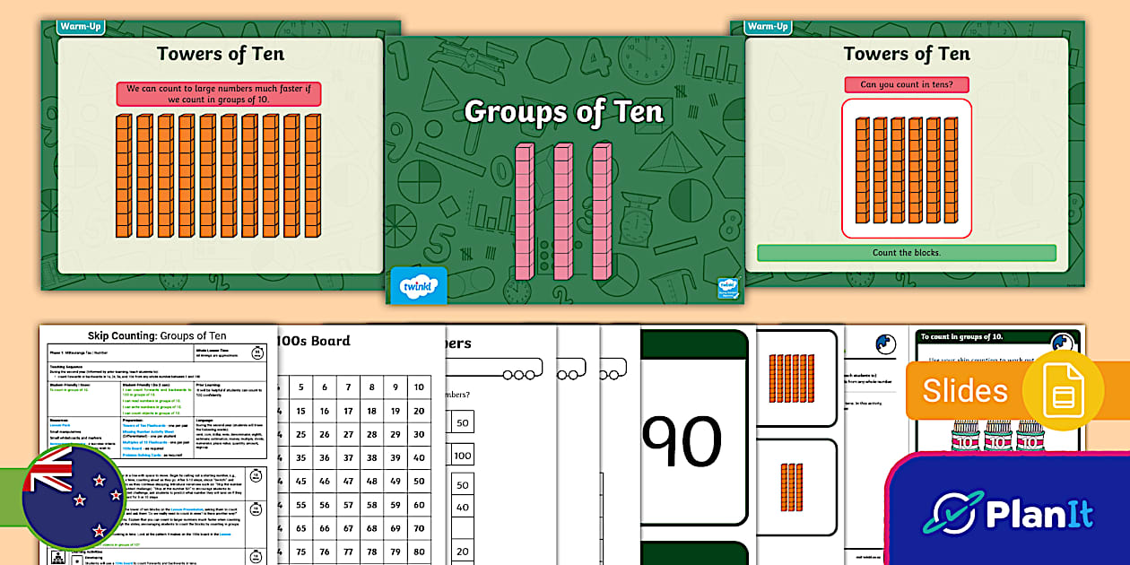 Number Structure: Skip Counting in 10s (Groups of Ten) Lesson 1