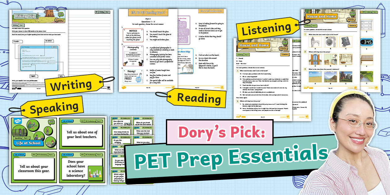Dory's Pick: 劍橋PET練功教材包 | 劍橋 B1 Preliminary 練習