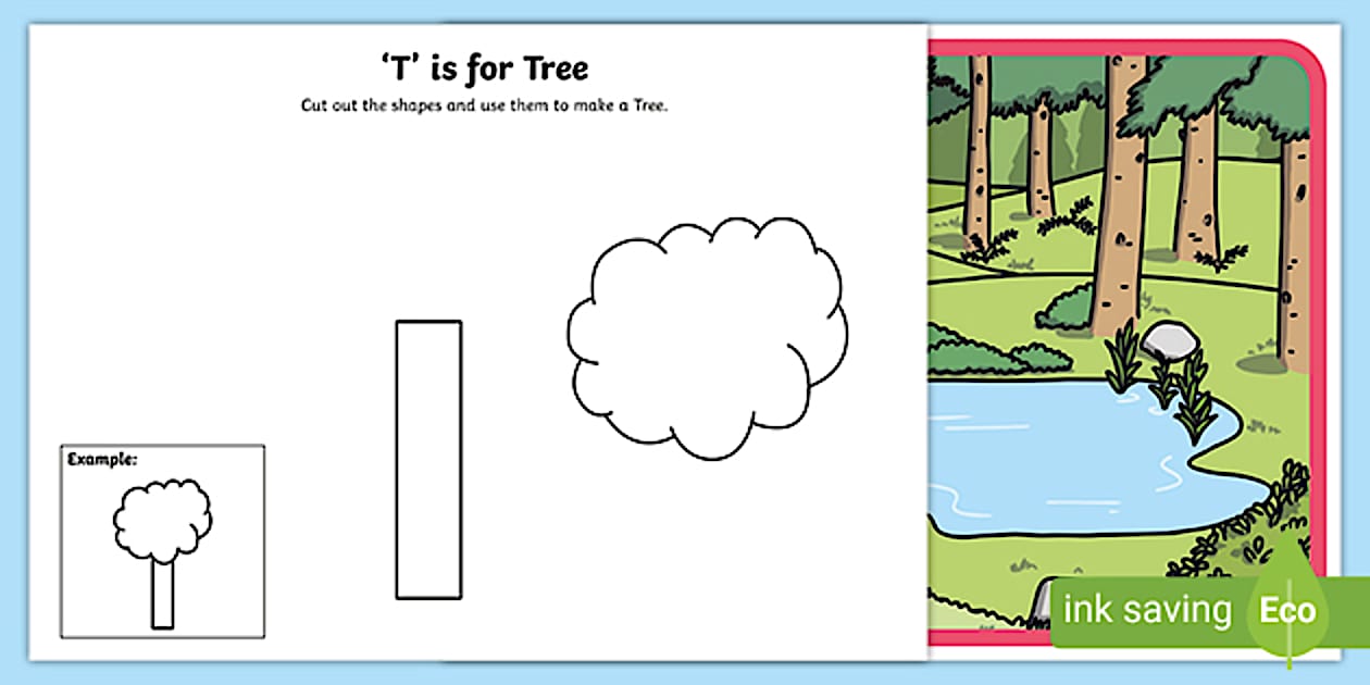 'T' Is for Tree Craft (teacher made) - Twinkl