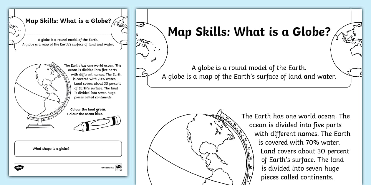What is a Globe? Activity - Primary Education Resources