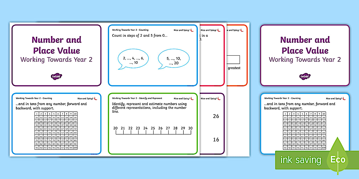 Year 2 Maths Place Value Chilli Challenge Cards - Twinkl