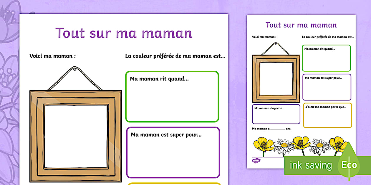 Cursive Tout sur ma maman - Cadeau fête des Mères - Twinkl