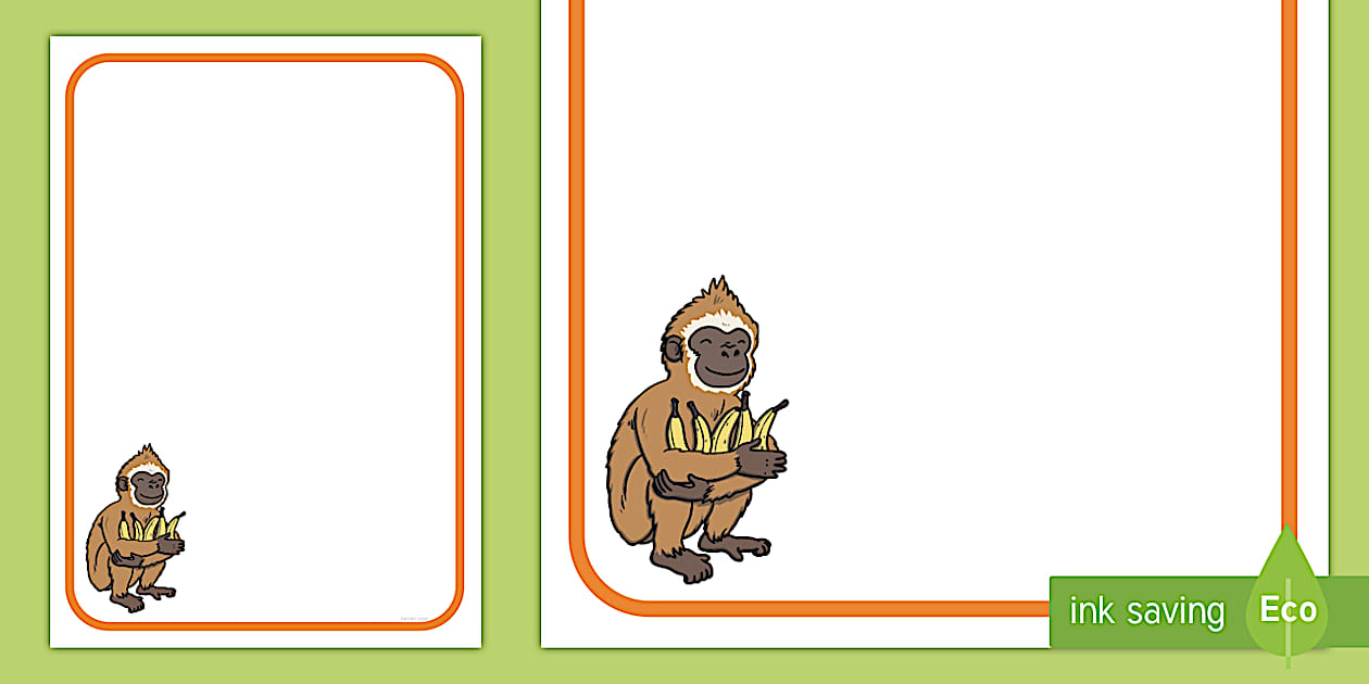 Monkey Themed Editable Classroom Area Display Sign - Twinkl