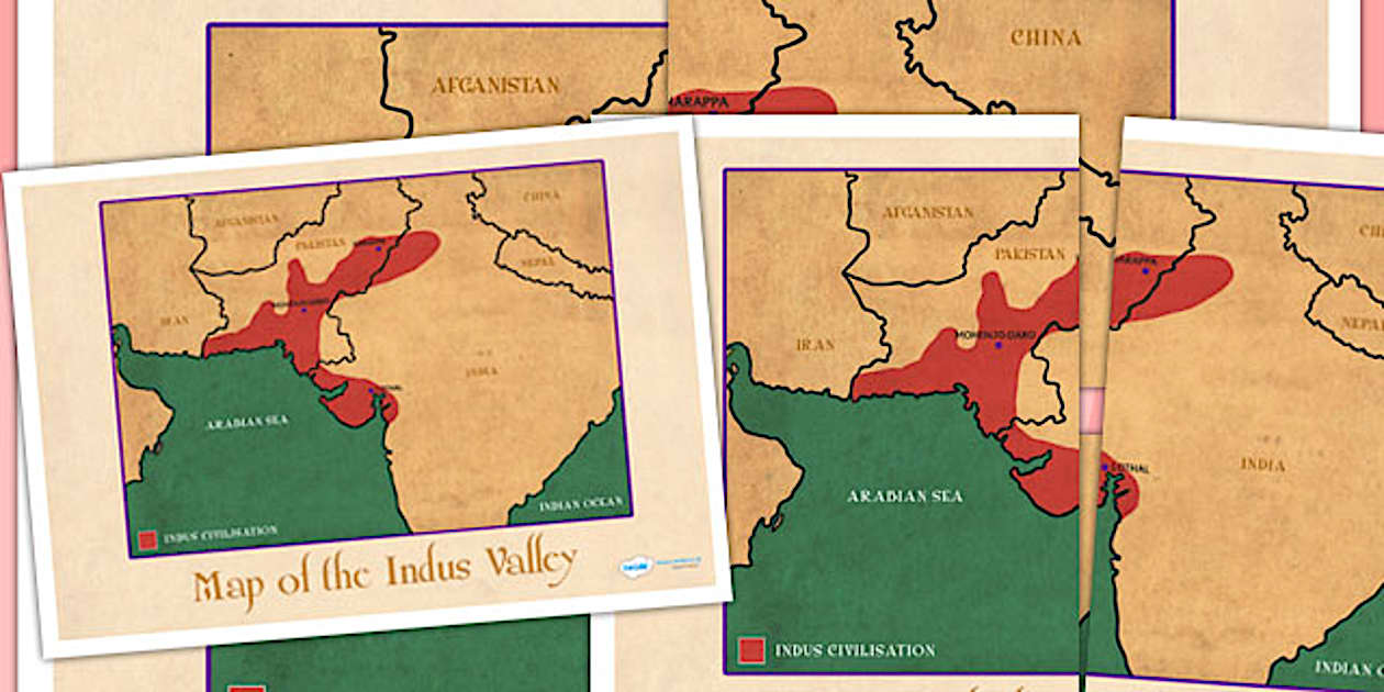 Indus Valley Map - KS2 - History - Twinkl