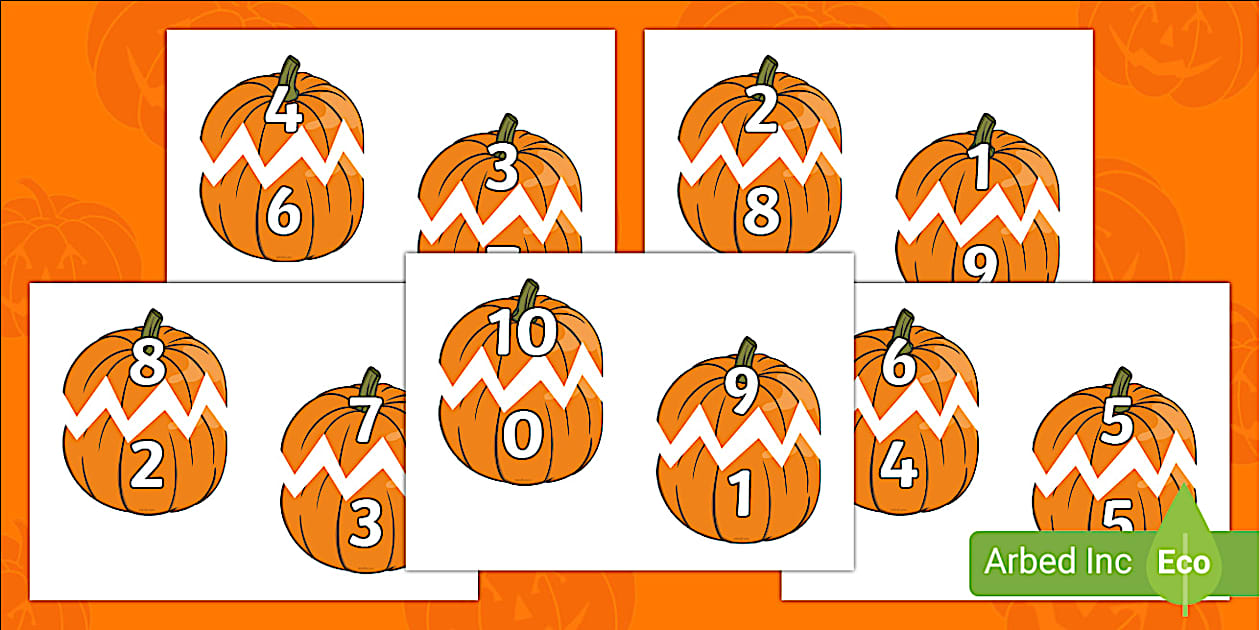 Pwmpenni Bondiau Rhif i 10 (l'enseignant a fait) - Twinkl