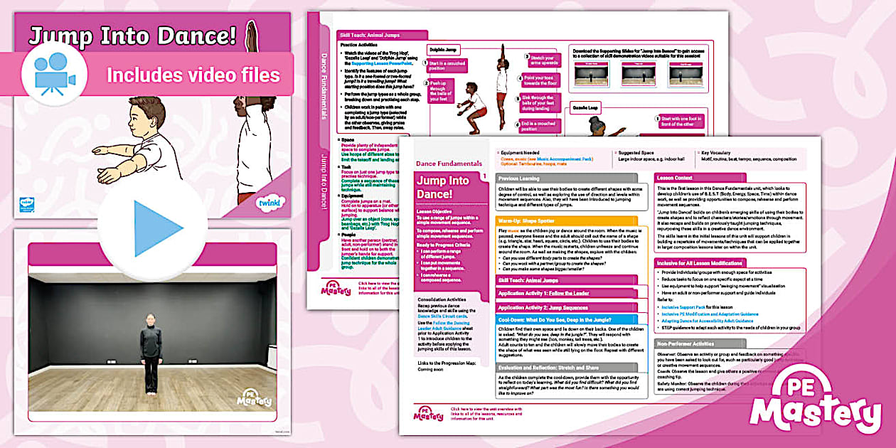 Dance Fundamentals Lesson 1 - Jump Into Dance! - Twinkl