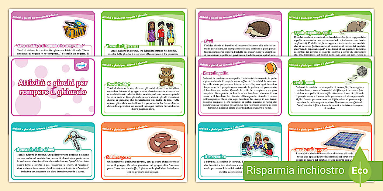 Schede per rompere il ghiaccio (teacher made) - Twinkl