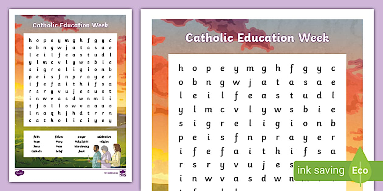 Catholic Education Week Word Search