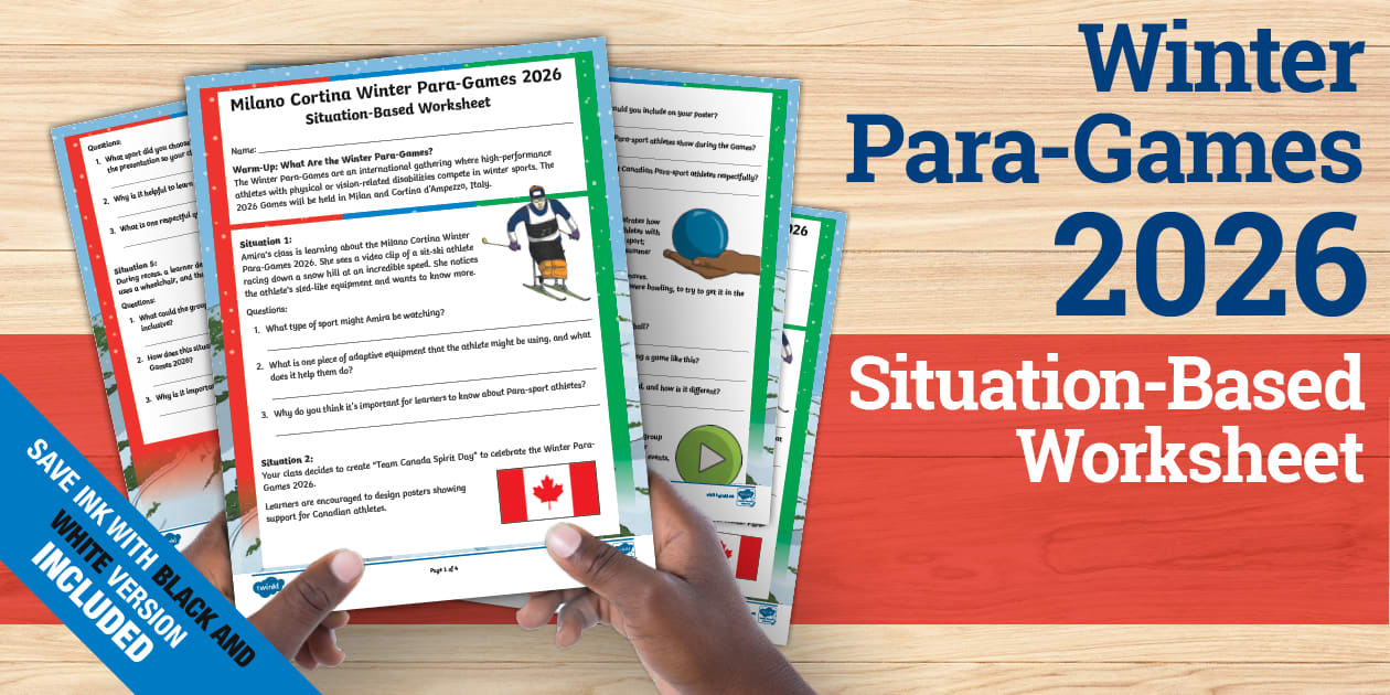 Milano Cortina Winter Para-Games 2026 Worksheet