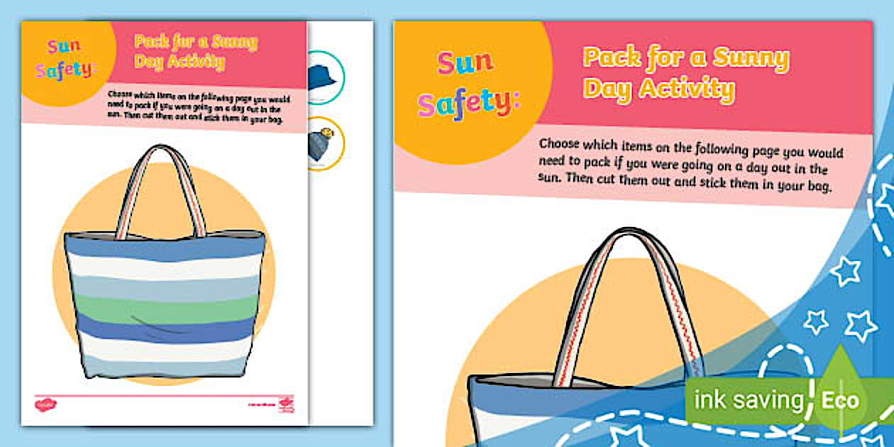 Sun Safety: Pack for a Sunny Day Activity (teacher made)