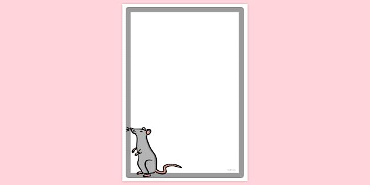 Simple Blank Rat Page Border | Page Borders | Twinkl
