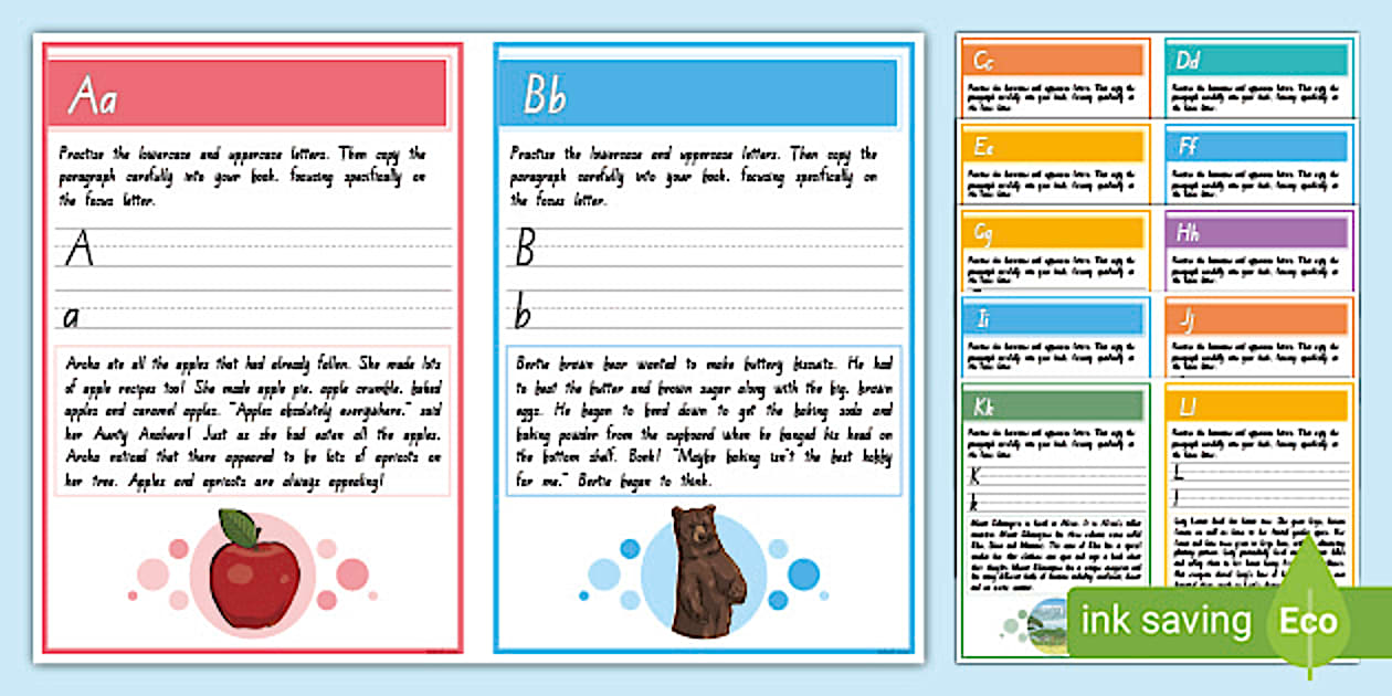 Editable A-Z Handwriting Cards (teacher made) - Twinkl