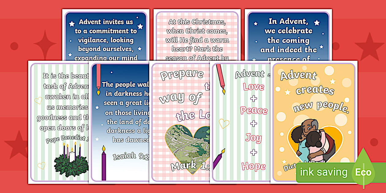 Advent Quotations Display Poster (teacher made) - Twinkl