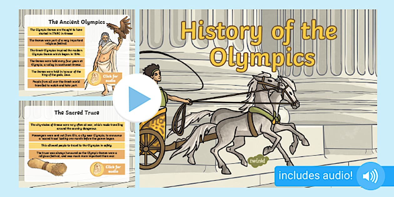 History of the Olympic Games PowerPoint