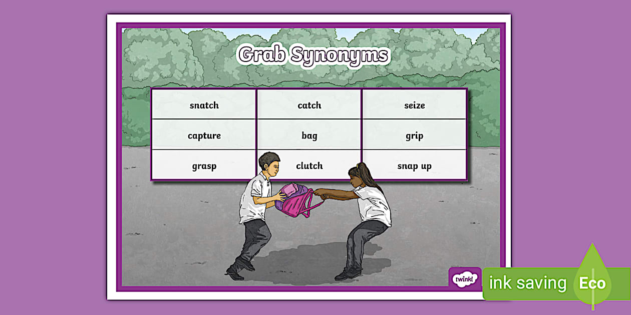 Grab Synonym Word Mat (teacher made) - Twinkl