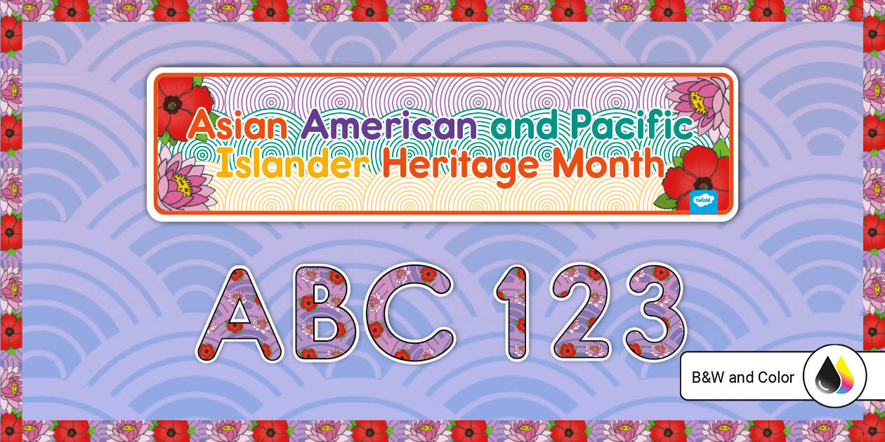 Asian American Pacific Islander Heritage Month Bulletin Board Pack