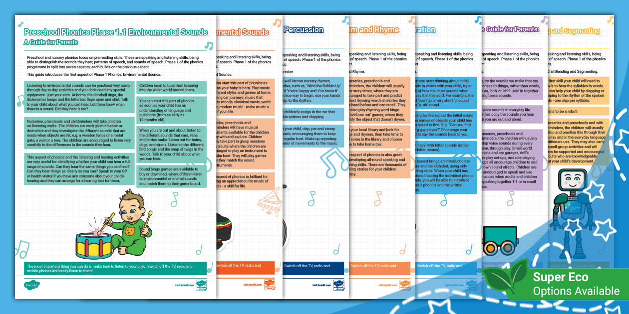 Phase 1 Phonics Guidance Pack (teacher made) - Twinkl