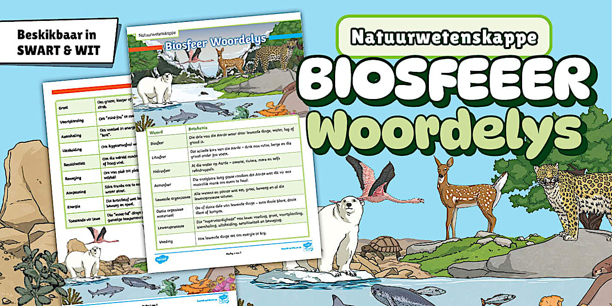 Die Biosfeer Woordelys