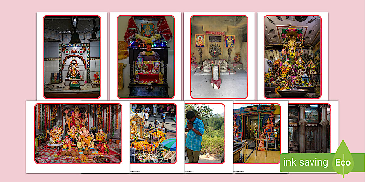 Hindu Shrines Display Photo Pack - Hindu Dharma - Twinkl