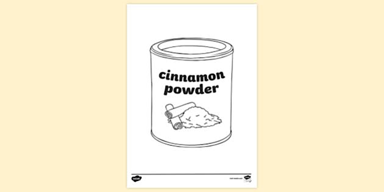 Cinnamon Powder Colouring Sheet | Colouring Sheets - Twinkl