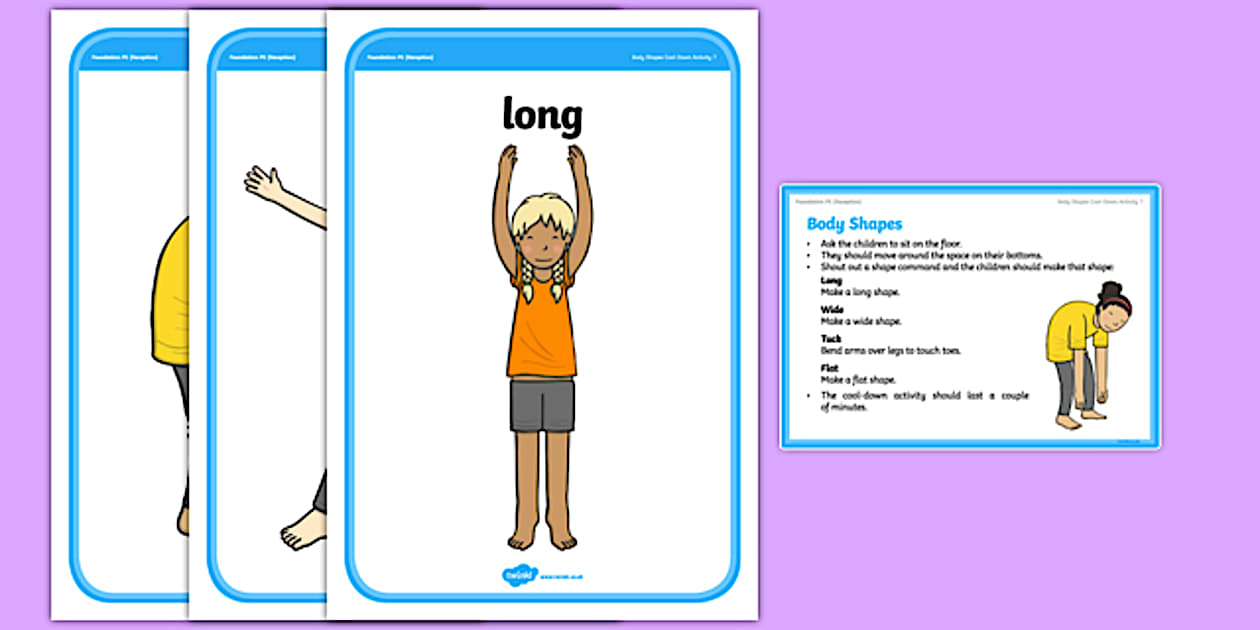Foundation PE (Reception) Body Shapes Cool-Down Activity Card
