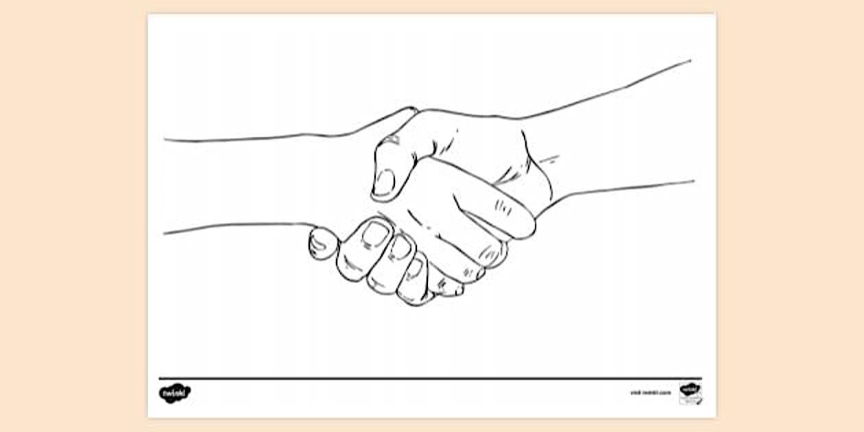 Hands Clapsed Colouring | Colouring Sheets - Twinkl