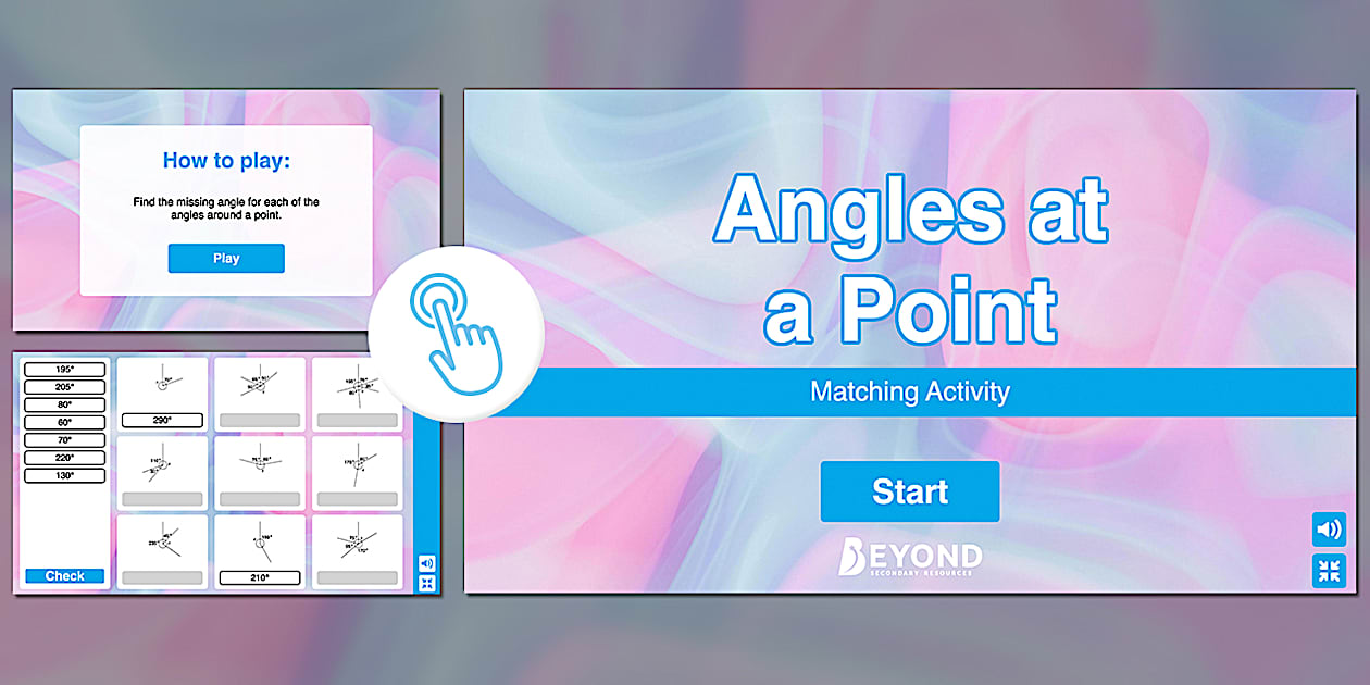 👉 Angles at a Point Matching Mat - Twinkl