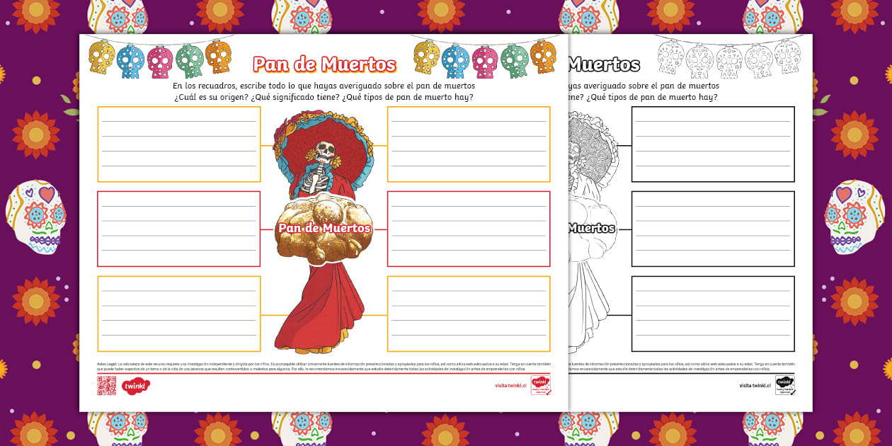 Mapa Conceptual: Pan de Muertos - Twinkl