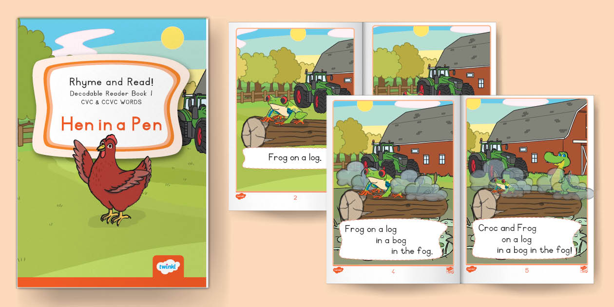 FP Phonics - Rhyme and Read eBook - Hen in a Pen - Twinkl
