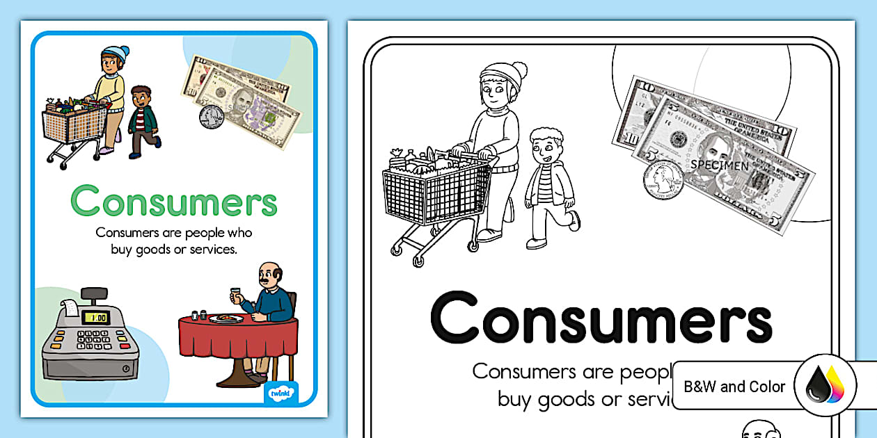 Consumers Economics Definition Poster | Twinkl USA - Twinkl