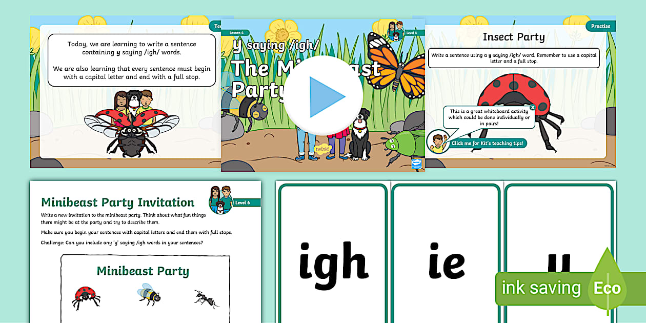'Y' saying /Igh/ Lesson Pack (Teacher-Made) - Twinkl