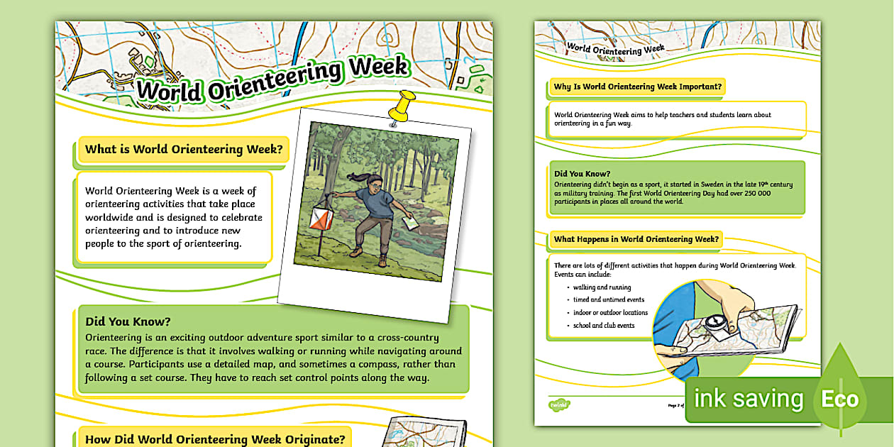 World Orienteering Week Fact File (teacher made) - Twinkl