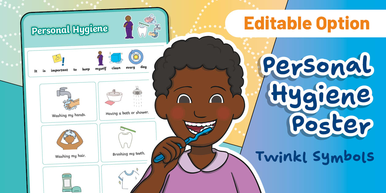 Twinkl Symbols: Personal Hygiene Poster