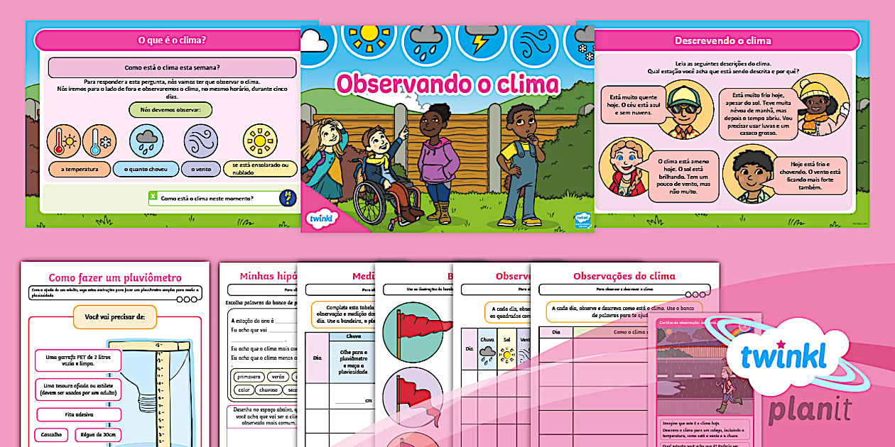 Pacote de atividades - Investigando o clima - Twinkl