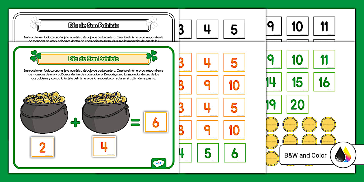 Sumas simples: Sumando monedas de oro del 1 al 10 - Twinkl