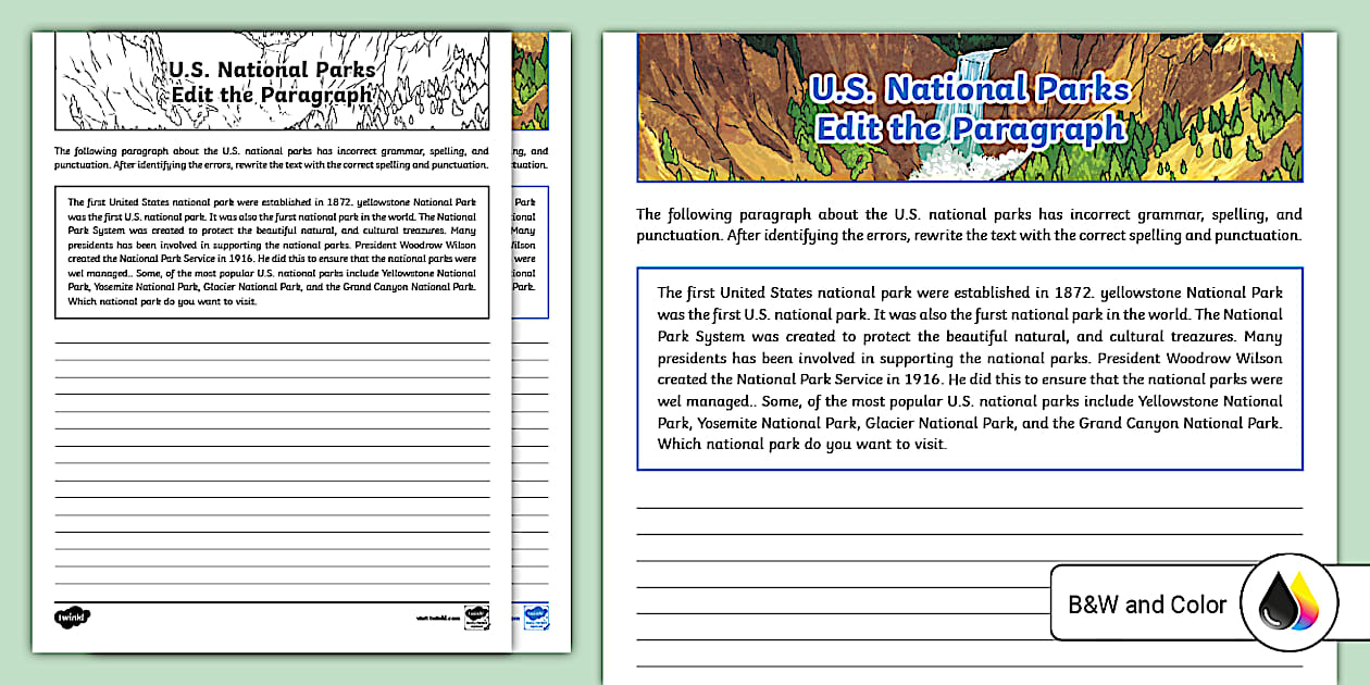 National Park Worksheet | National Park Week | Twinkl USA