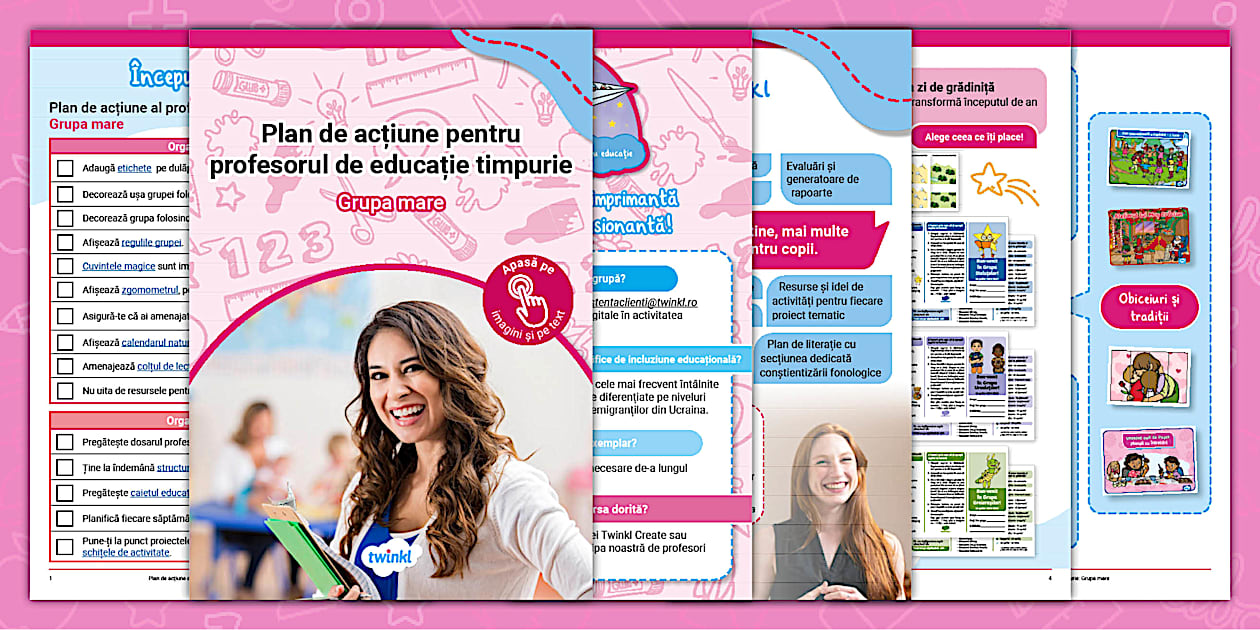 FREE! - Plan de acțiune al profesorului pentru grupa mare