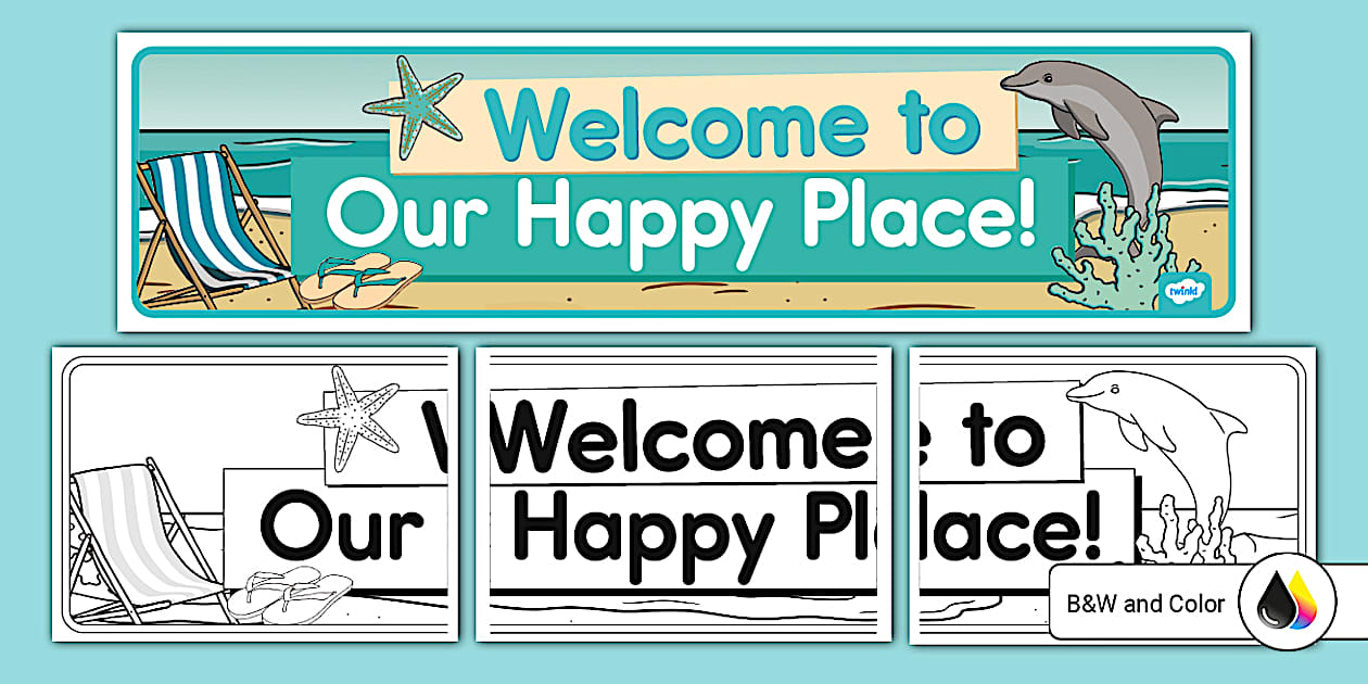 Colorful Beach Banner for Kindergarten | Twinkl USA