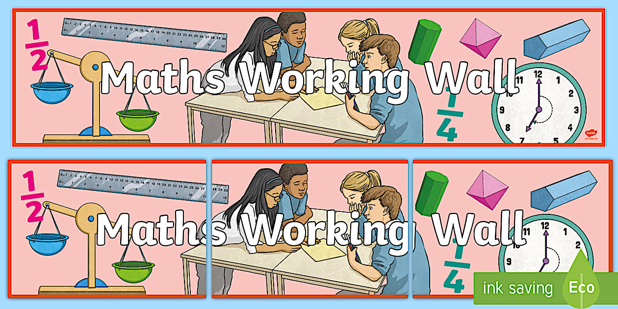 LKS2 Maths Working Wall Display Banner - Twinkl