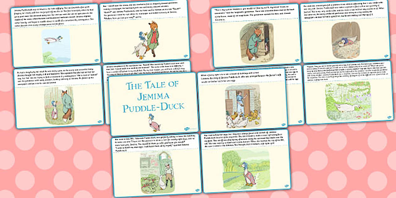 The Tale of Jemima Puddle-Duck Story Cards - jemima puddle-duck
