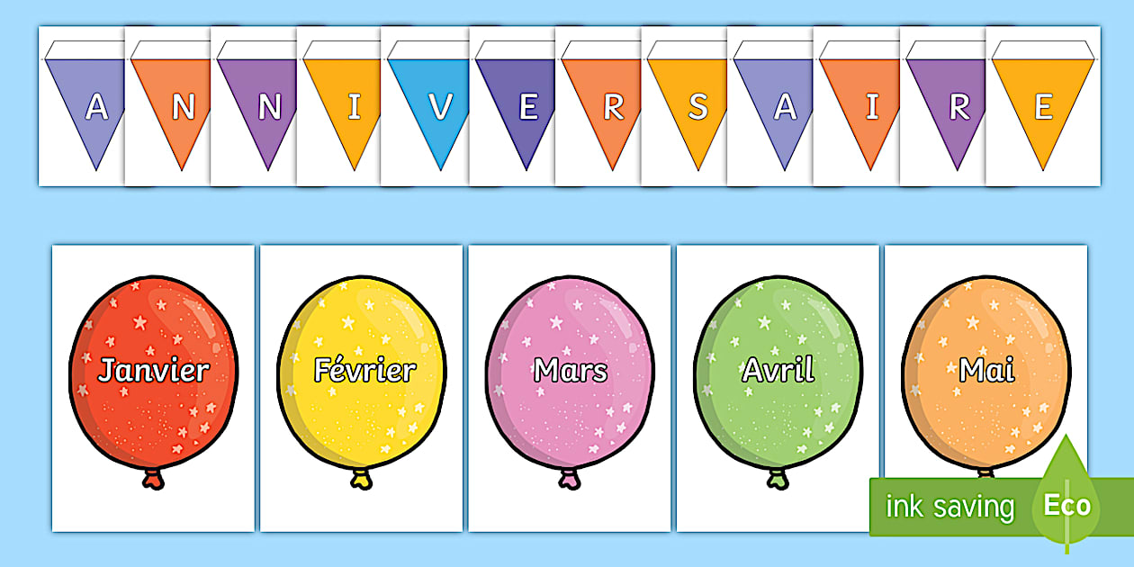 Affichages pour les anniversaires en maternelle et primaire