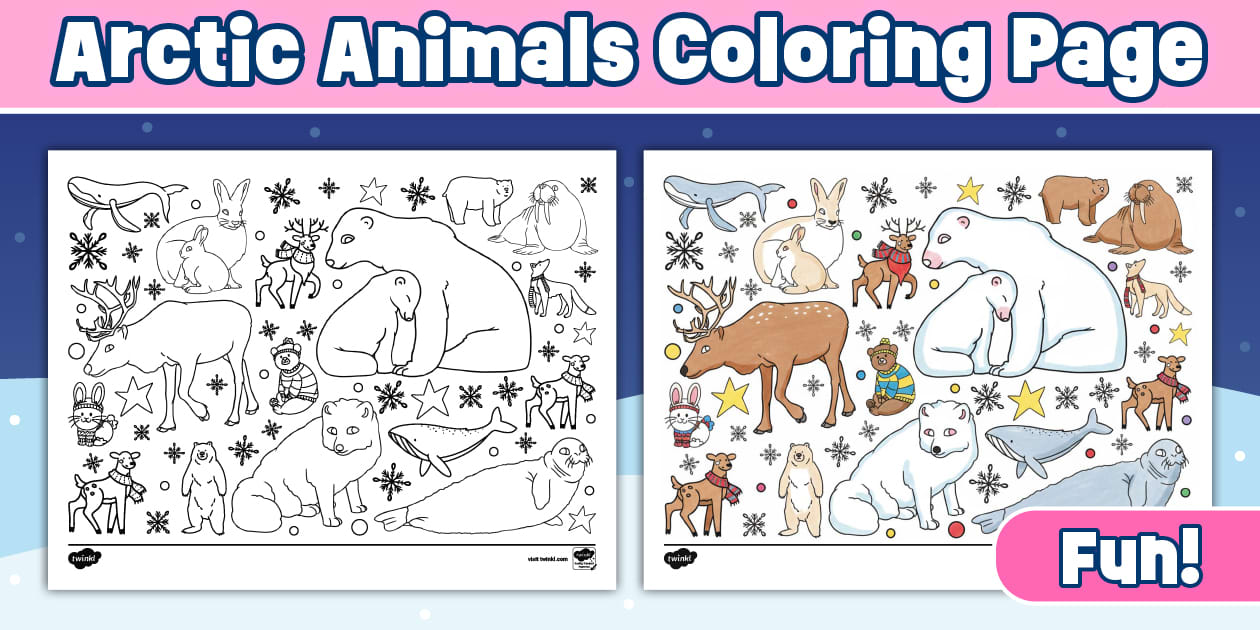 Arctic Animals Coloring Page