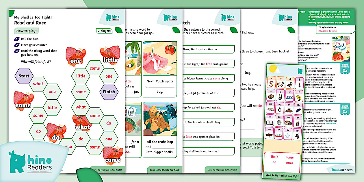 4c My Shell Is Too Tight!: Resource Pack (Teacher-Made)