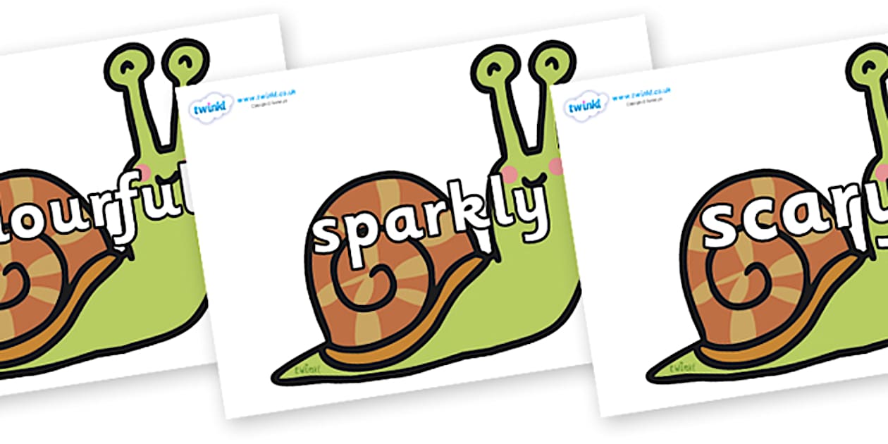 Wow Words on Snails (teacher made) - Twinkl