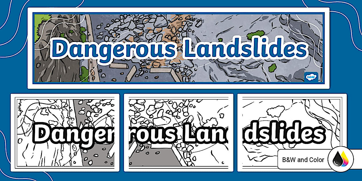 Earth Science: Dangerous Landslides Banner (teacher made)