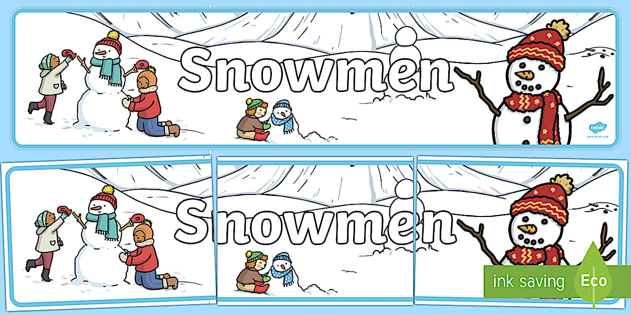 Snowmen Banner (teacher made) - Twinkl